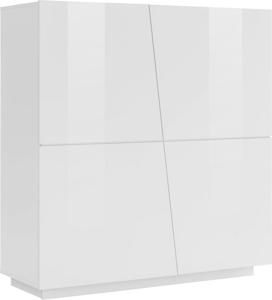 VEGA 120 cm high sideboard with 4 push-to-open doors - Web Furniture