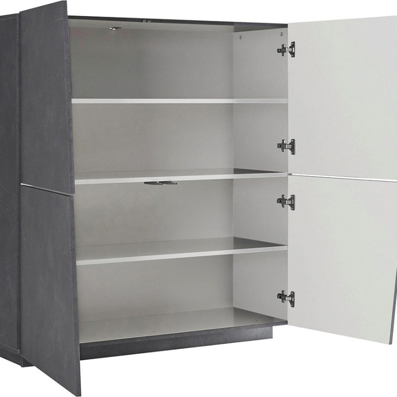 VEGA 120 cm high sideboard with 4 push-to-open doors - Web Furniture